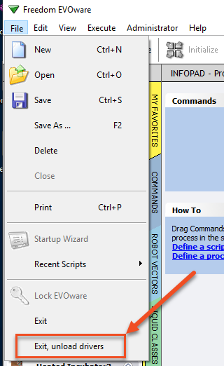 Freedom EVOware® FACTS.System – unspecified error