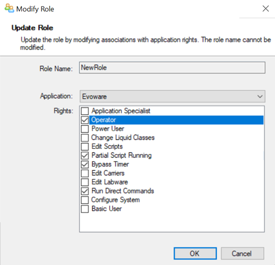 How to create and modify user roles in Freedom EVOware