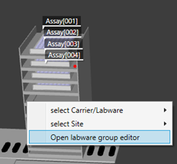 How to create labware in storage carriers (hotels, carousel, stacker) and tube runners