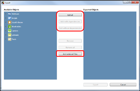 How to use the Export/Import tool in FluentControl™