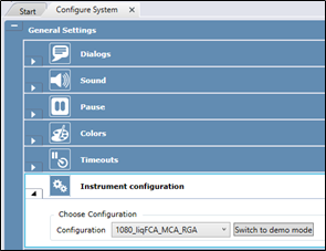 How to apply the instrument configuration from a real instrument to the ...