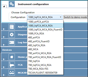 How to apply the instrument configuration from a real instrument to the ...