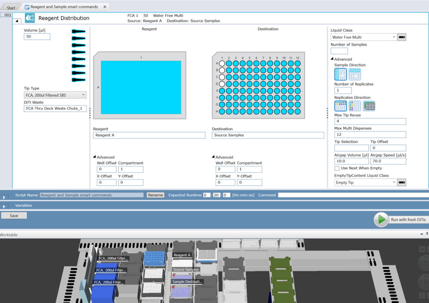 What is the difference between "Reagent Distribution" and "Sample ...