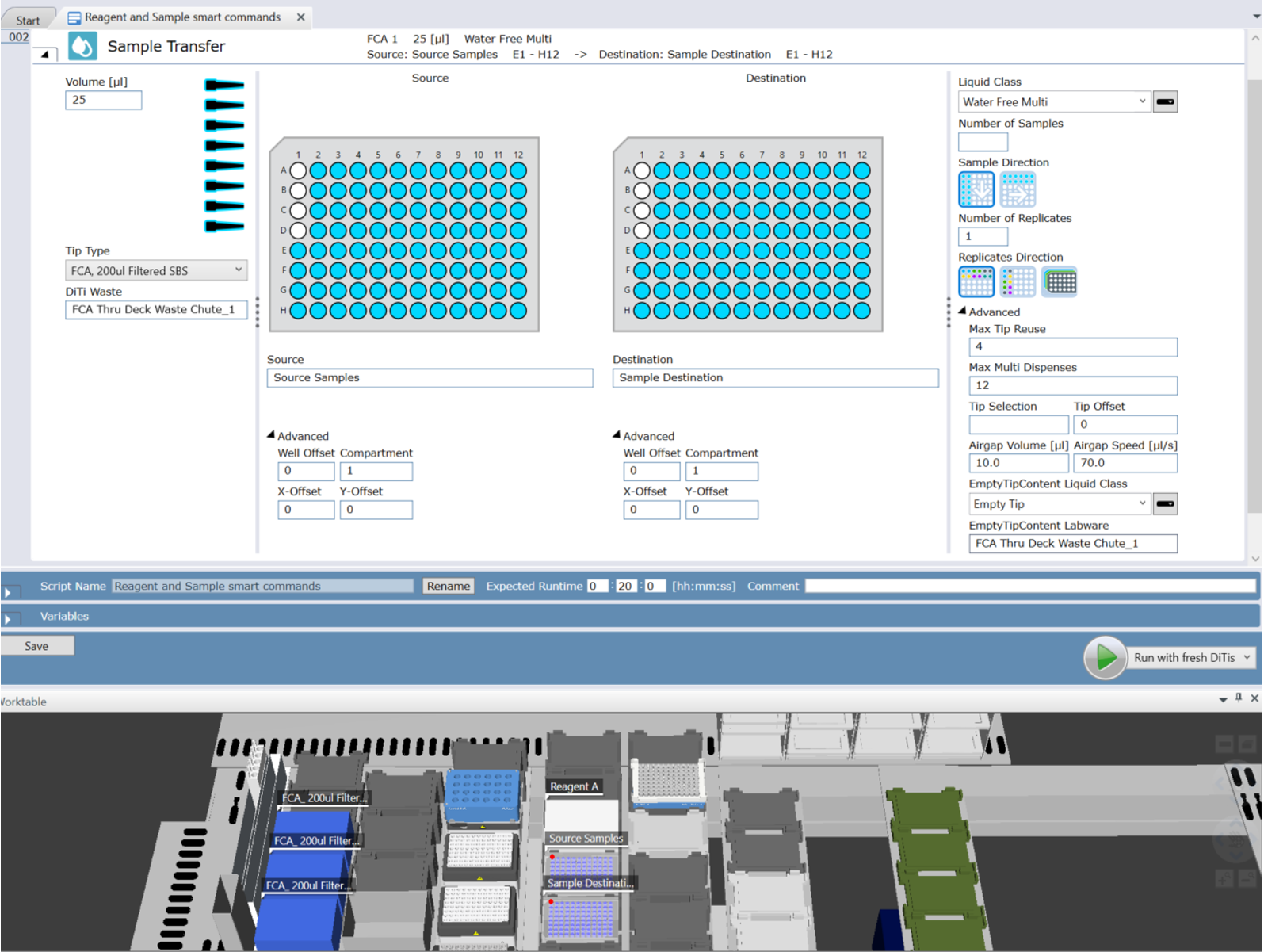 What is the difference between "Reagent Distribution" and "Sample ...