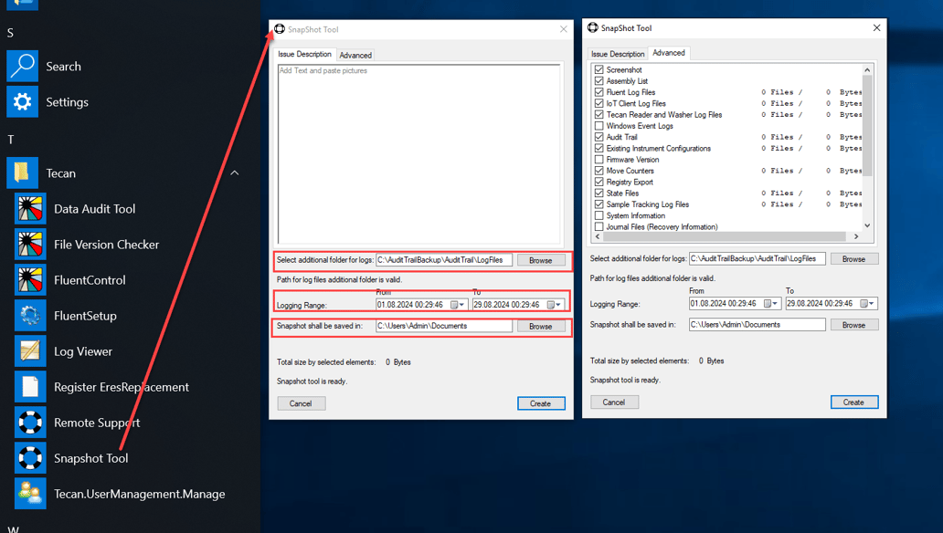 How to use the Snapshot tool in FluentControl™