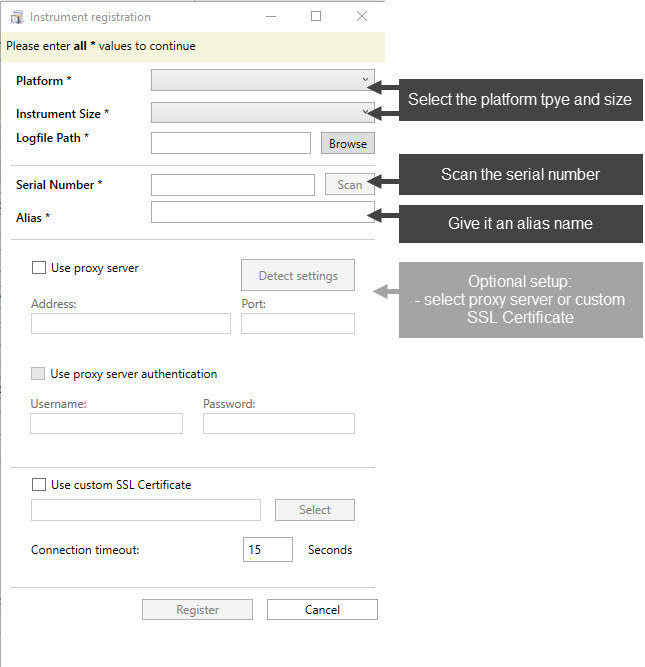 Introspect installation and instrument registration