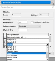 How to import a sample ID list as a custom format file