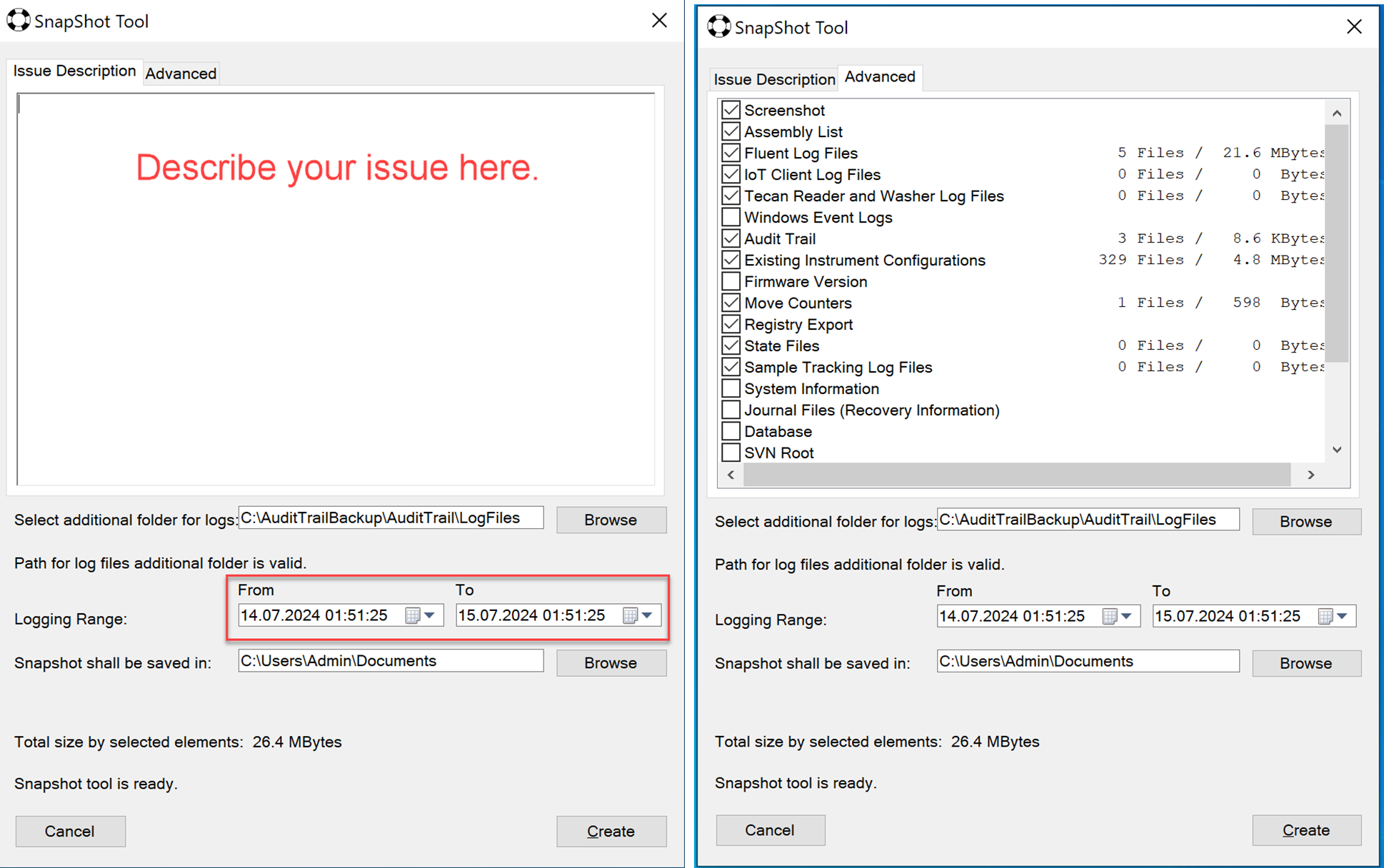 How to use the Snapshot tool in vControl™